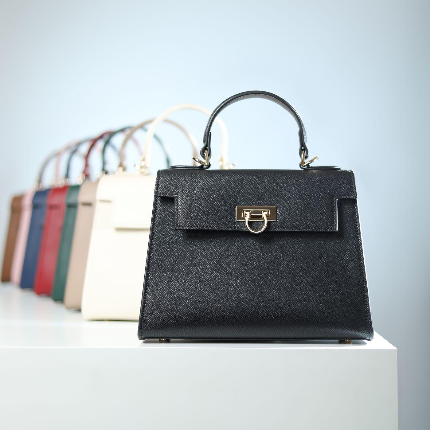 Layla Bag in Blue | Pebble Vegan Leather Bag – Levantine