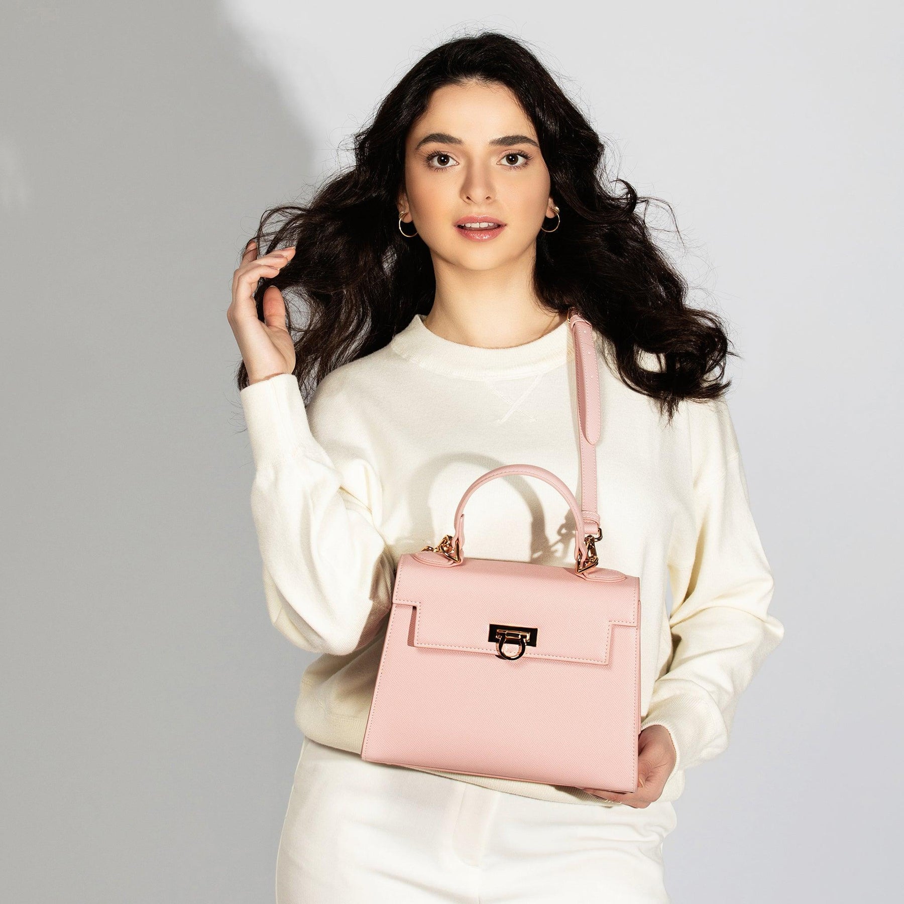 Layla Top-Handle Bag- Pink