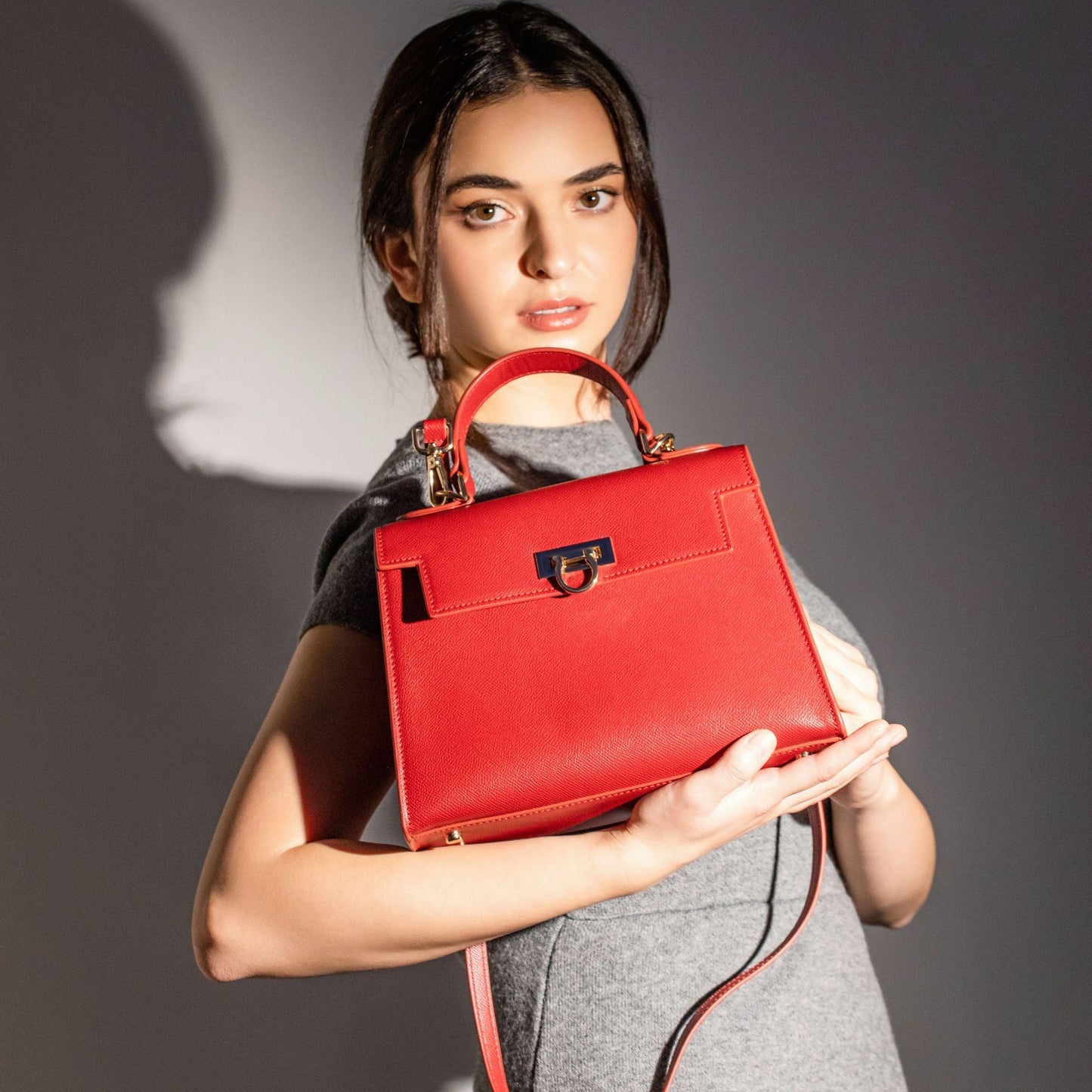 Layla Top-Handle Bag-Red – Levantine