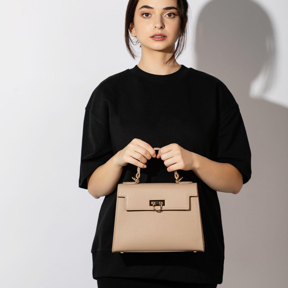 Layla Top-Handle Bag- Taupe